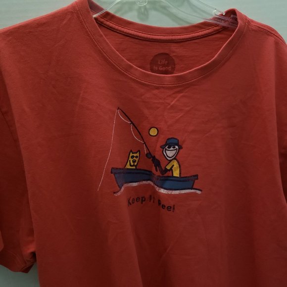 Life Is Good | Shirts | Life Is Good Keep It Reel Mens Fishing Shirt Ss ...